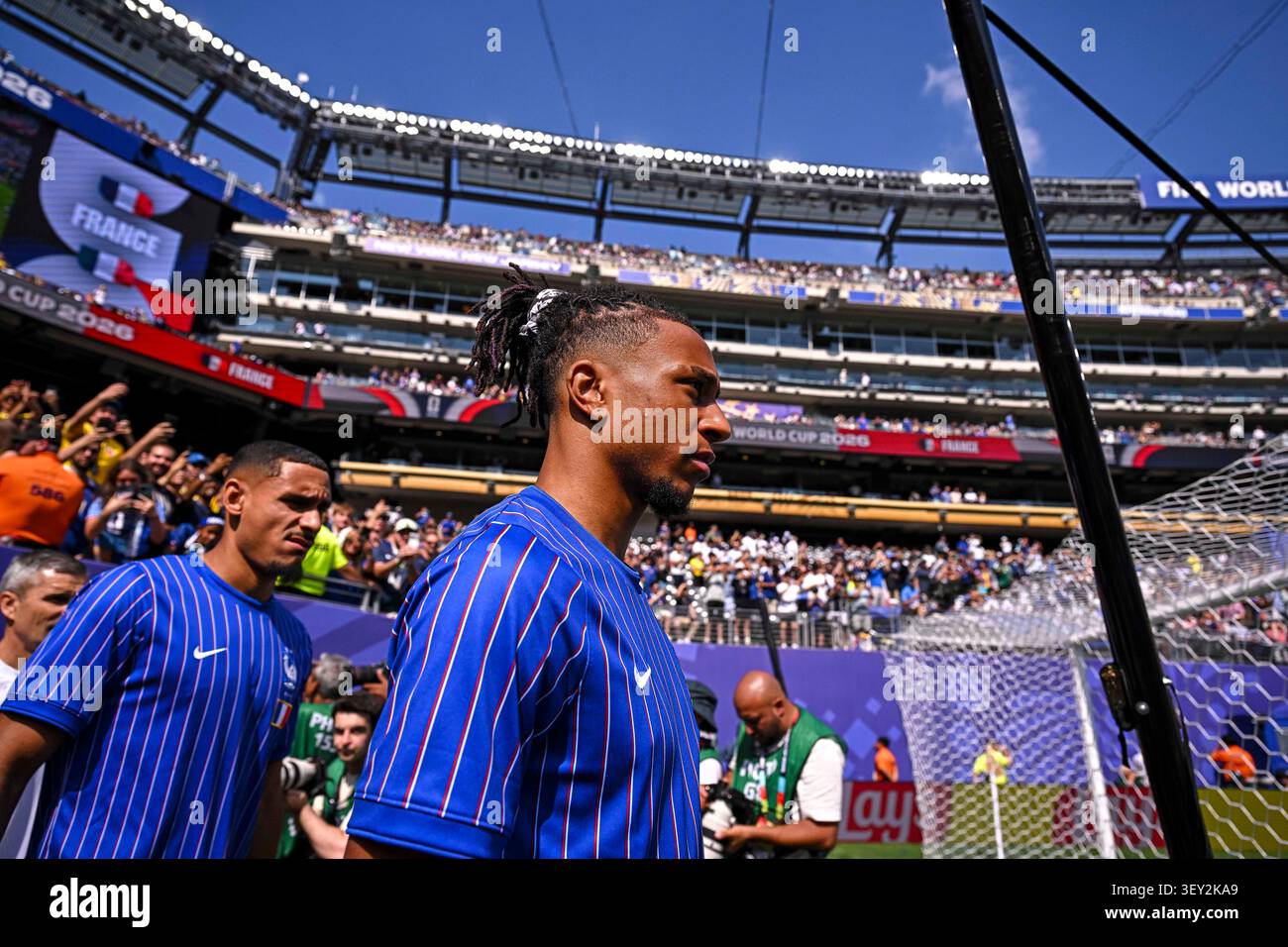 France's Michael OLISE enters on the pitch prior to the FIFA World Cup ...