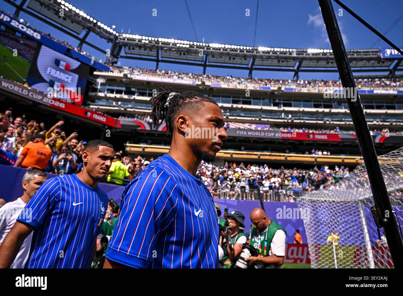 France's Michael OLISE enters on the pitch prior to the FIFA World Cup ...