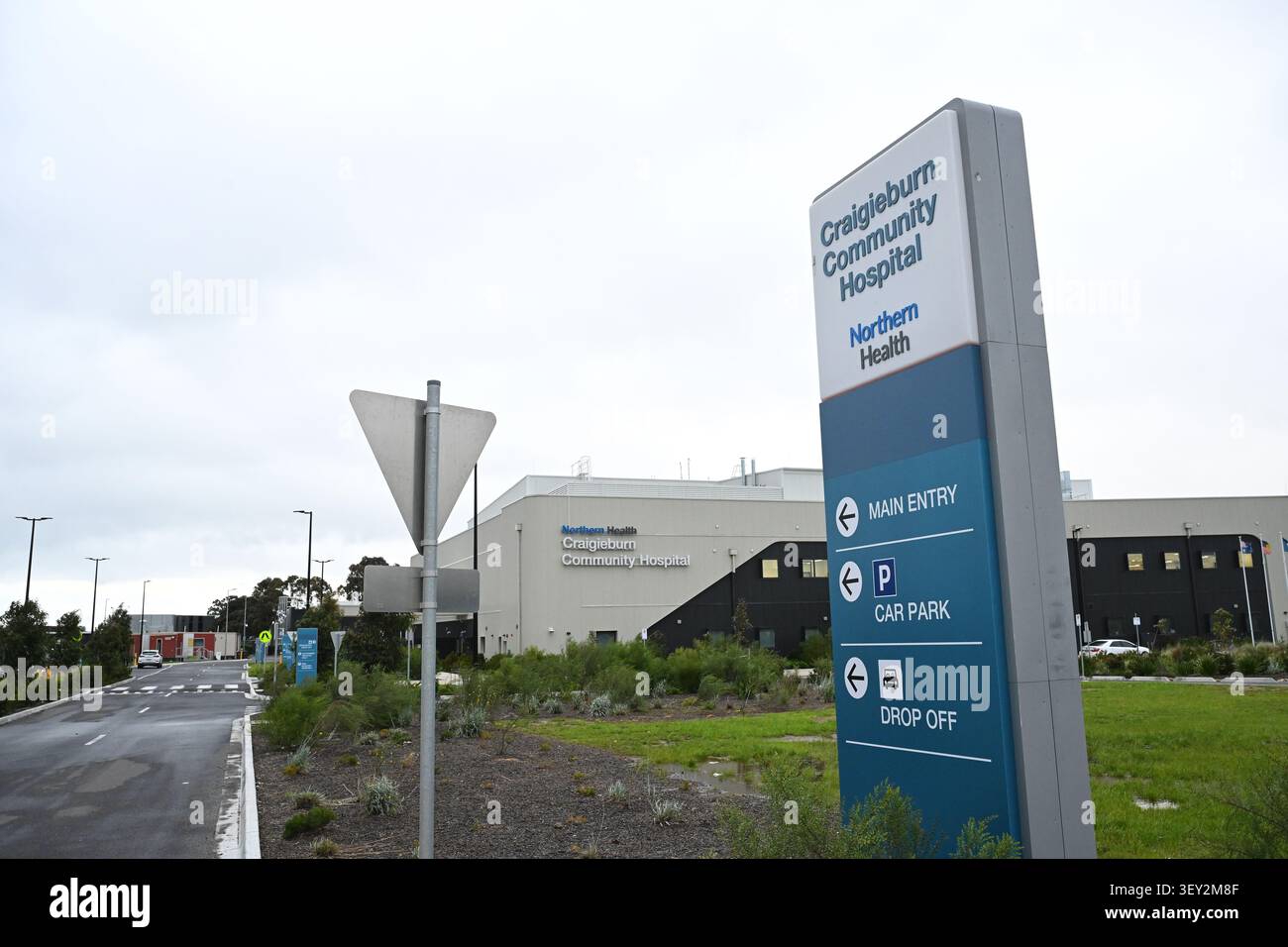 A general view of signage outside of the Craigieburn Community Hospital ...