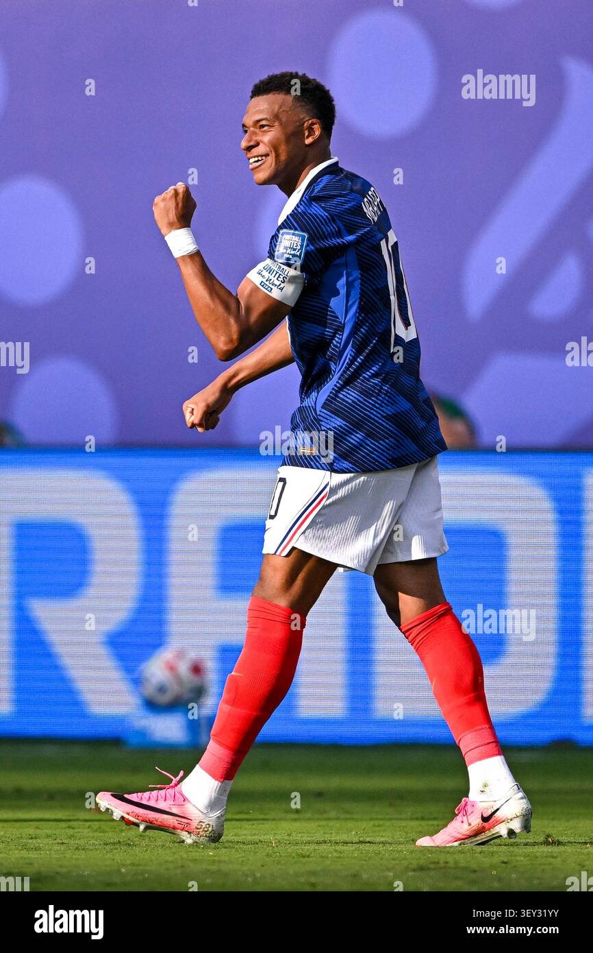 France's Kylian MBAPPE celebrates his second goal during the FIFA World ...