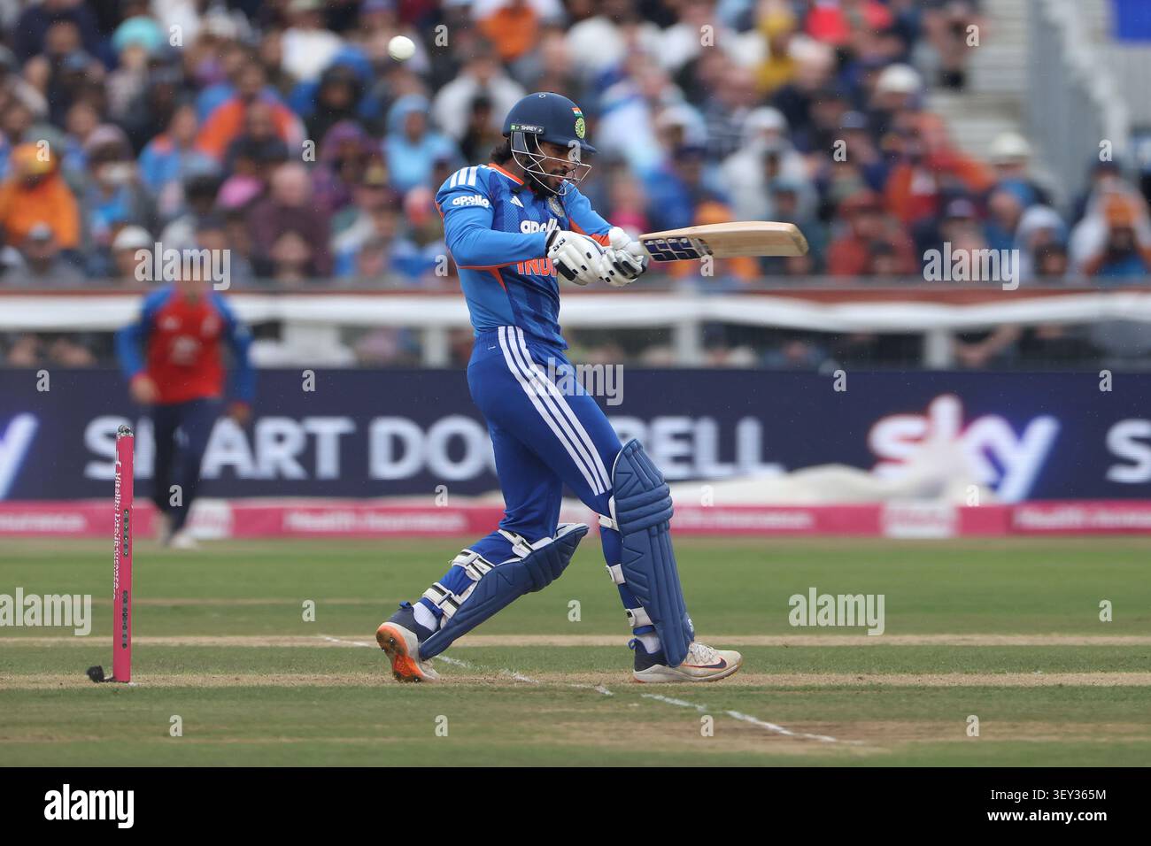 India's Tilak Varma is seen batting during the 1st Vitality IT20 match ...