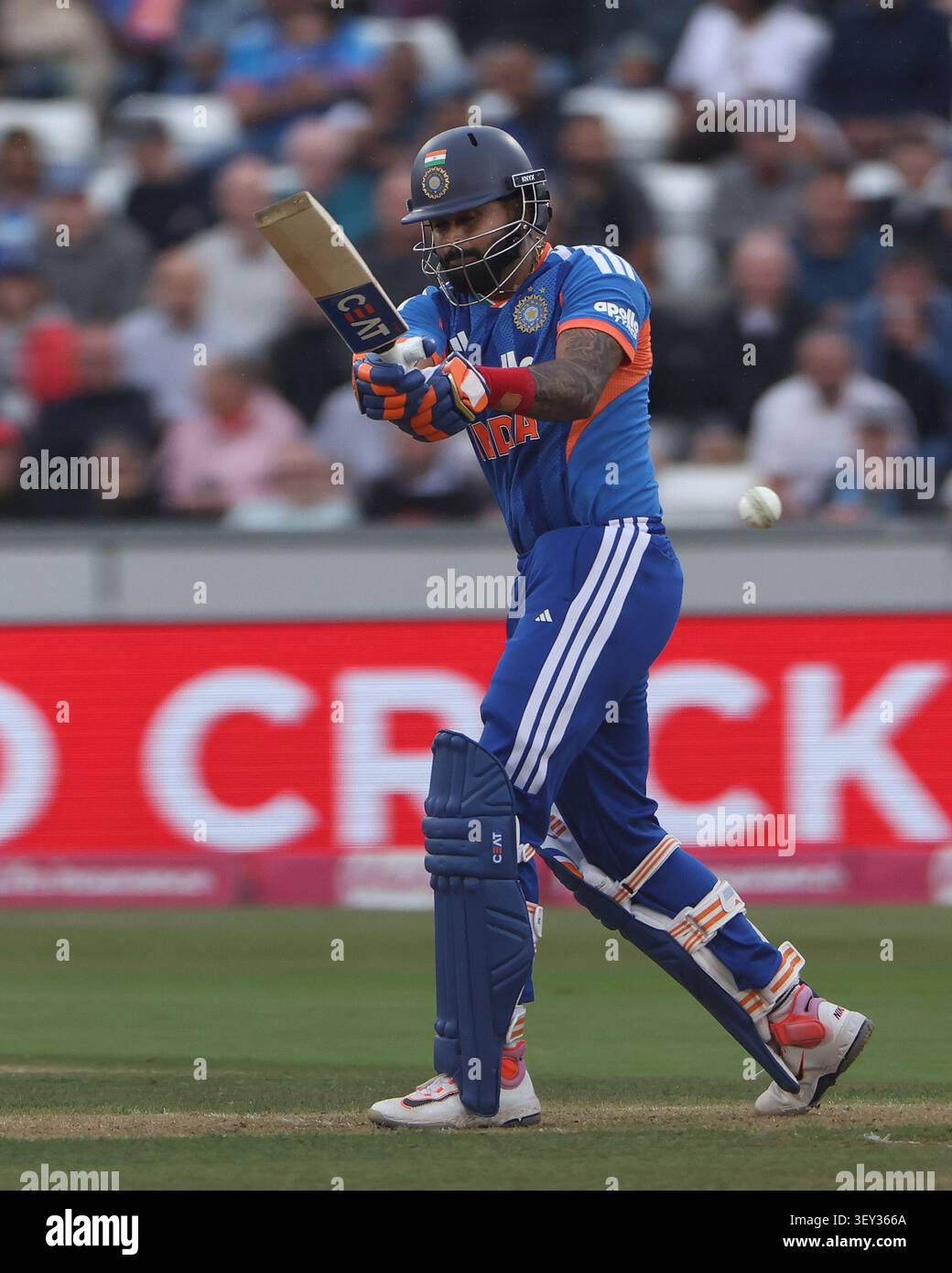 India's Shreyas Iyer is seen batting during the 1st Vitality IT20 match ...