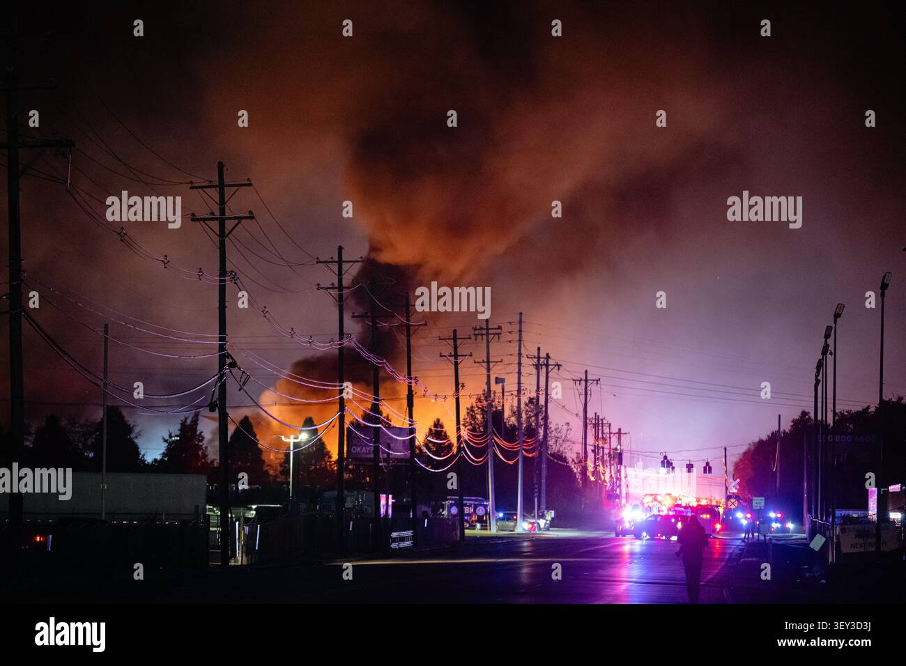FILE - Plumes of smoke rise from the area of a UPS cargo plane crash at ...