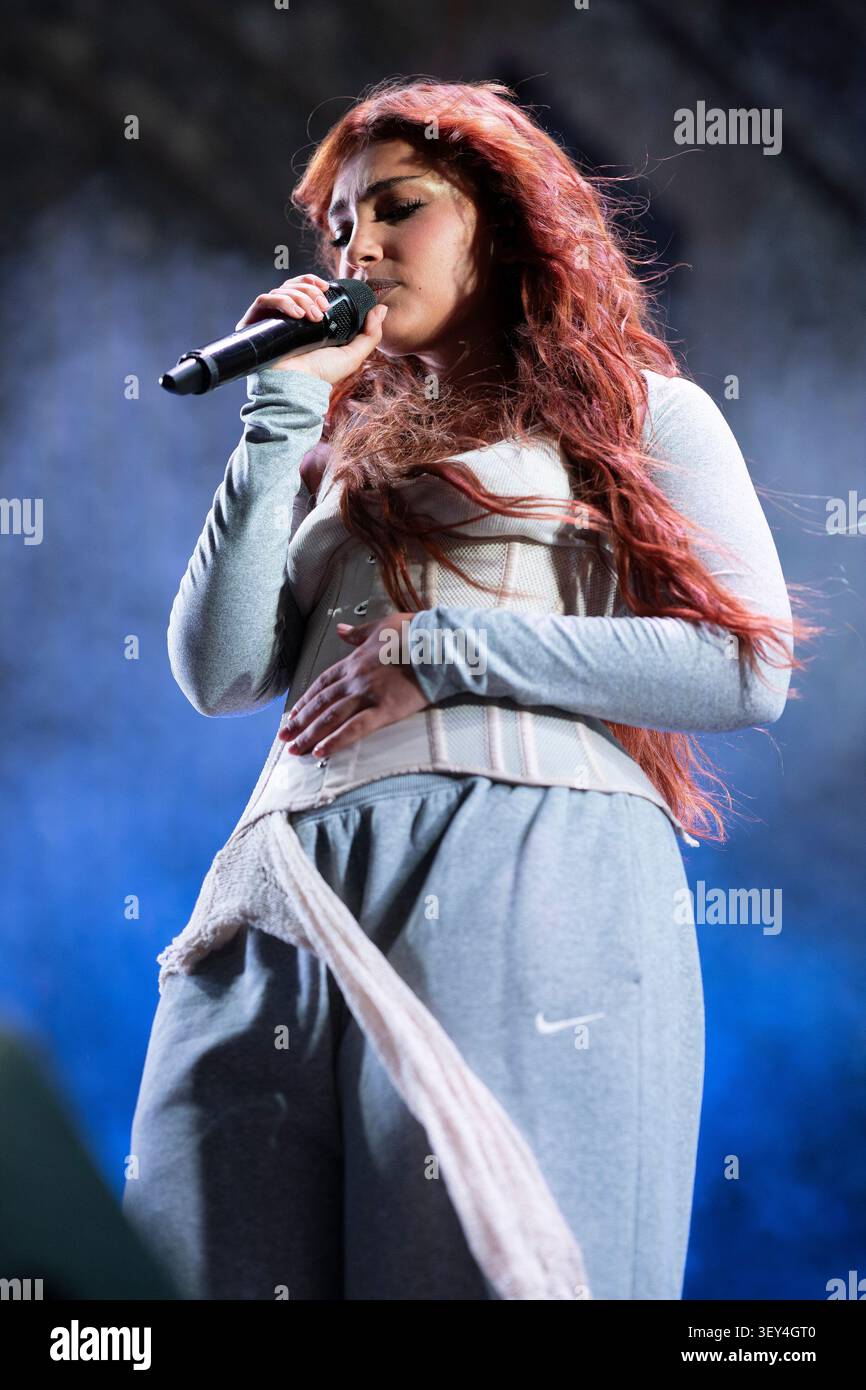 Singer Violeta Hódar seen performing during the MADO 2026 Festival in ...