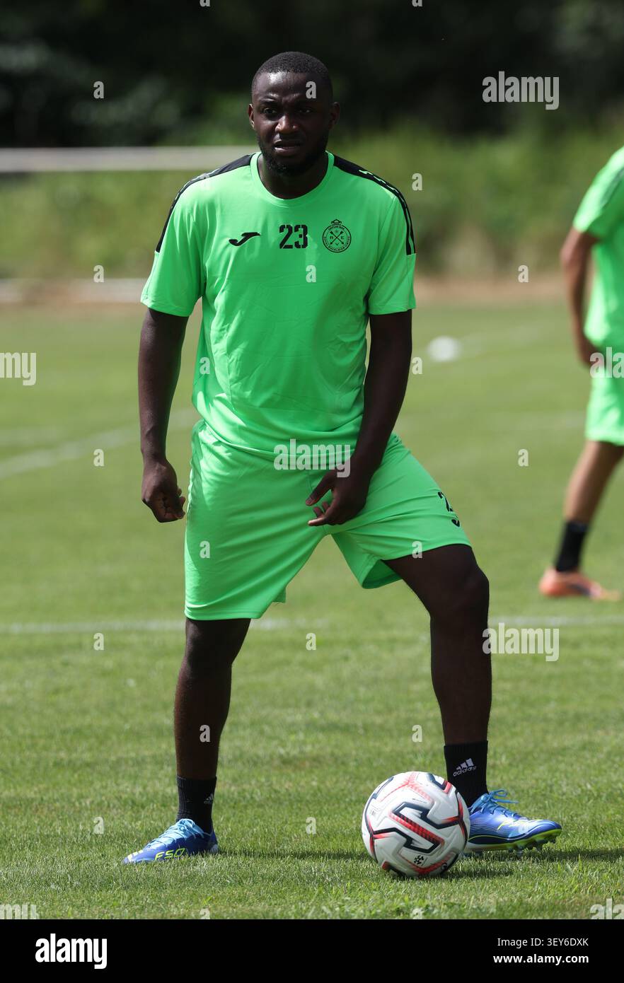 Virton's Jean-Claude Ntenda pictured during a training of Belgian ...