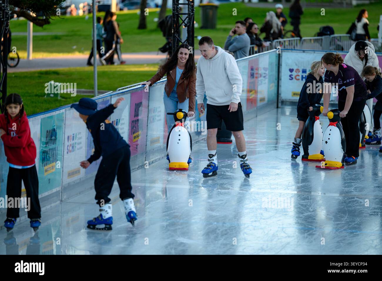 Sydney, Australia. 29th June, 2026. People skate at the ice rink during ...