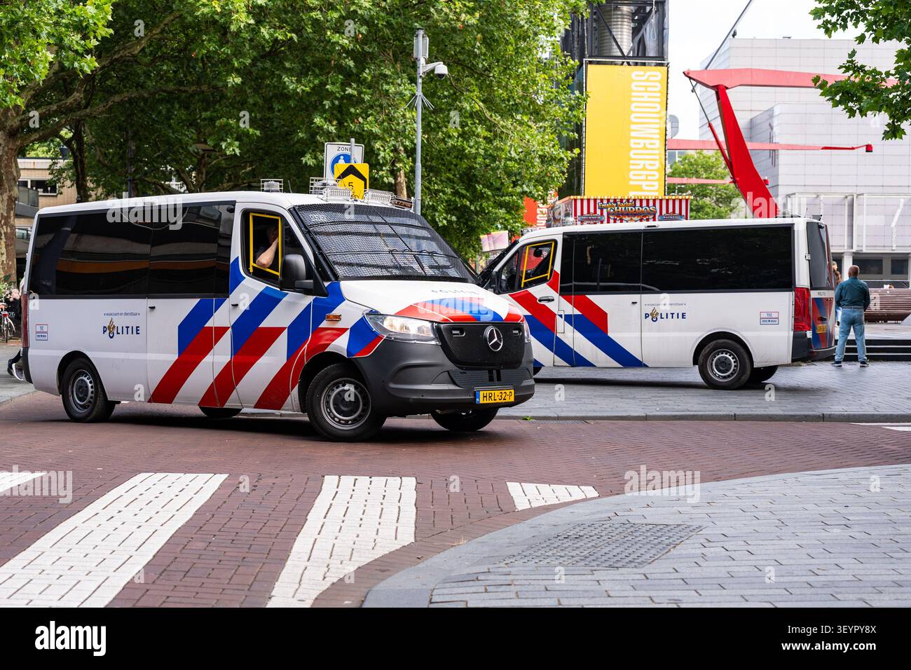 ROTTERDAM - Police monitor Moroccan football fans during the match ...