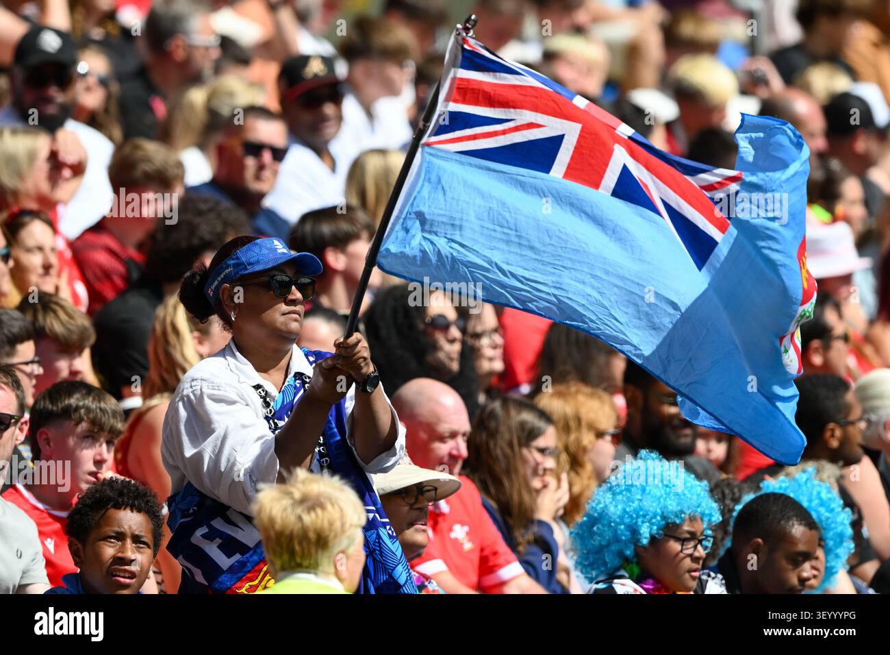 Fijian supporters during the game Flying Fijians v Wales Nations ...