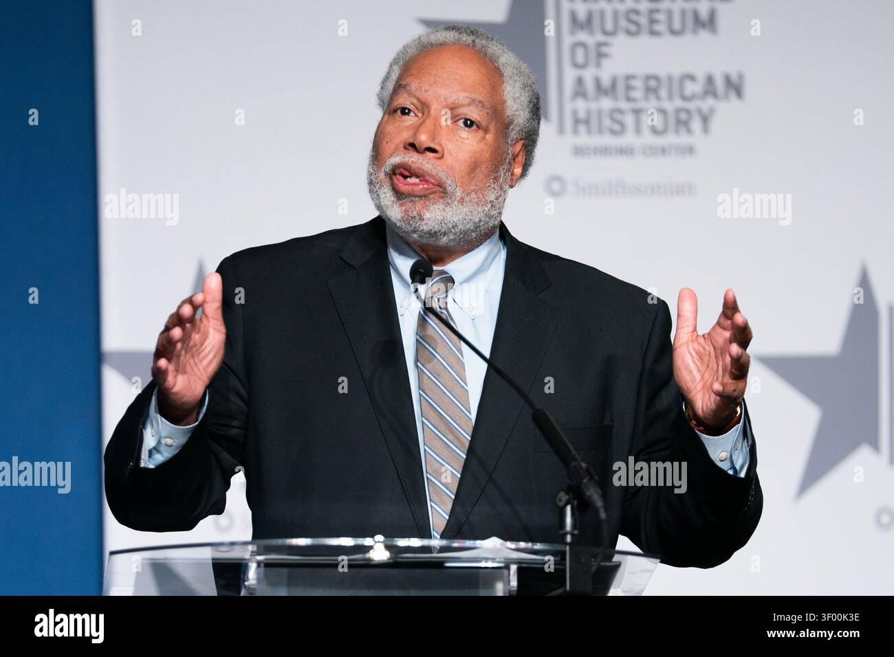 FILE - Secretary of the Smithsonian Institution Lonnie Bunch speaks at ...
