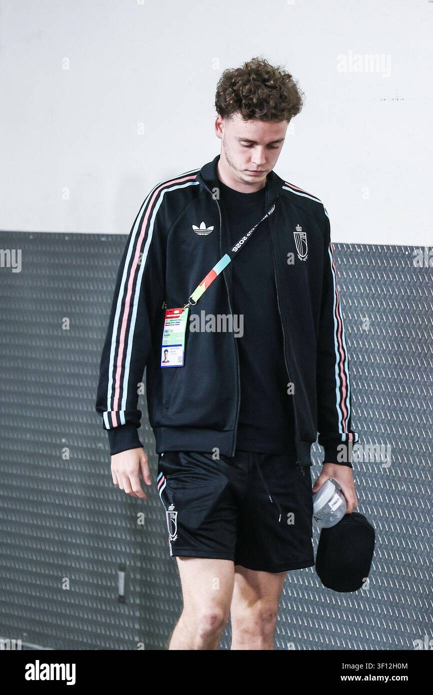 Belgium s Maxim De Cuyper Arrives For A Soccer Game Between Spain And