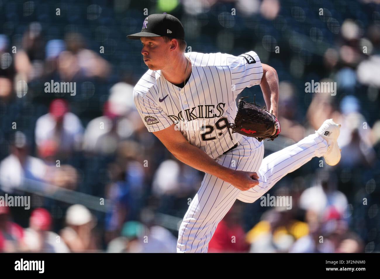 Colorado Rockies relief pitcher Tanner Gordon works against the ...