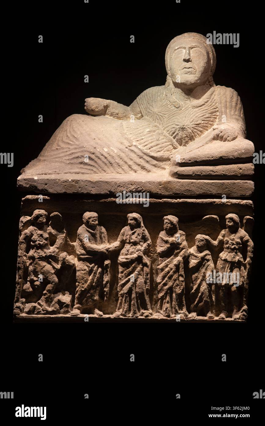 Editorial Use Only Etruscan Burial Urn In Limestone Etruscan Culture