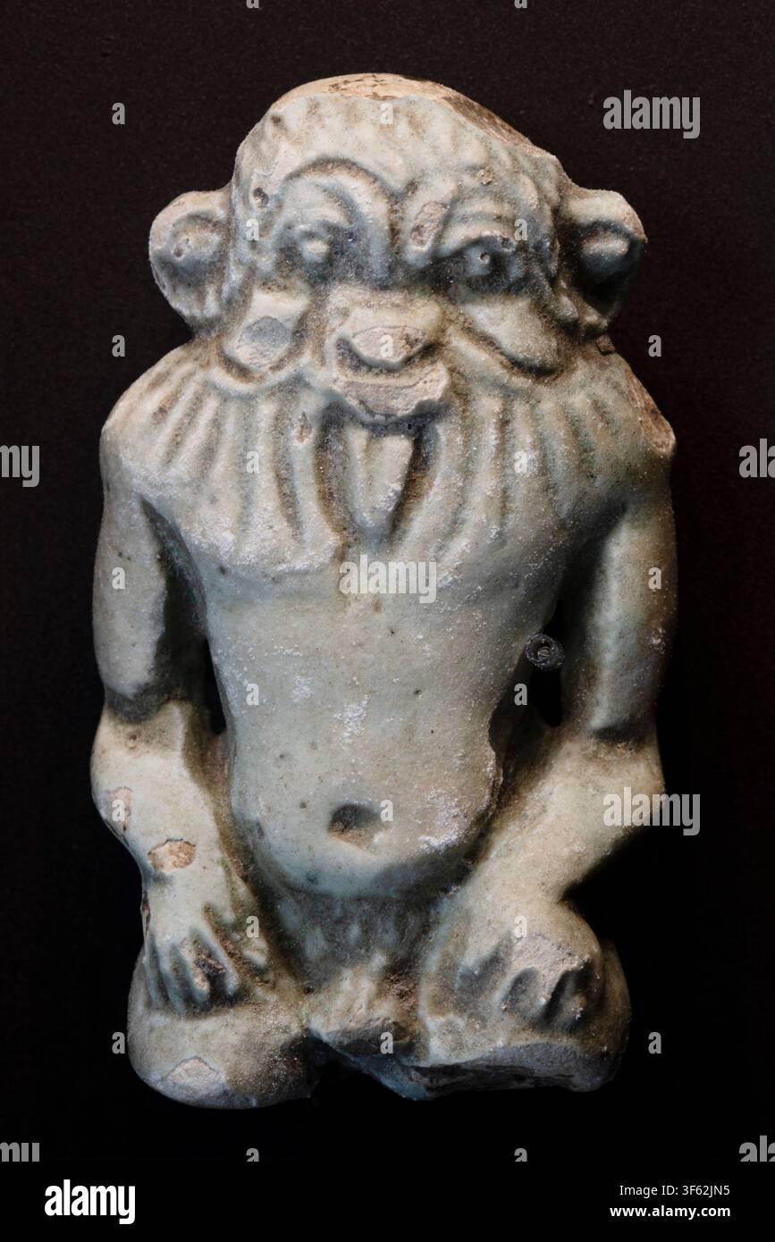 Editorial Use Only Statue Of The God Bes In Faience Punicoebusitan