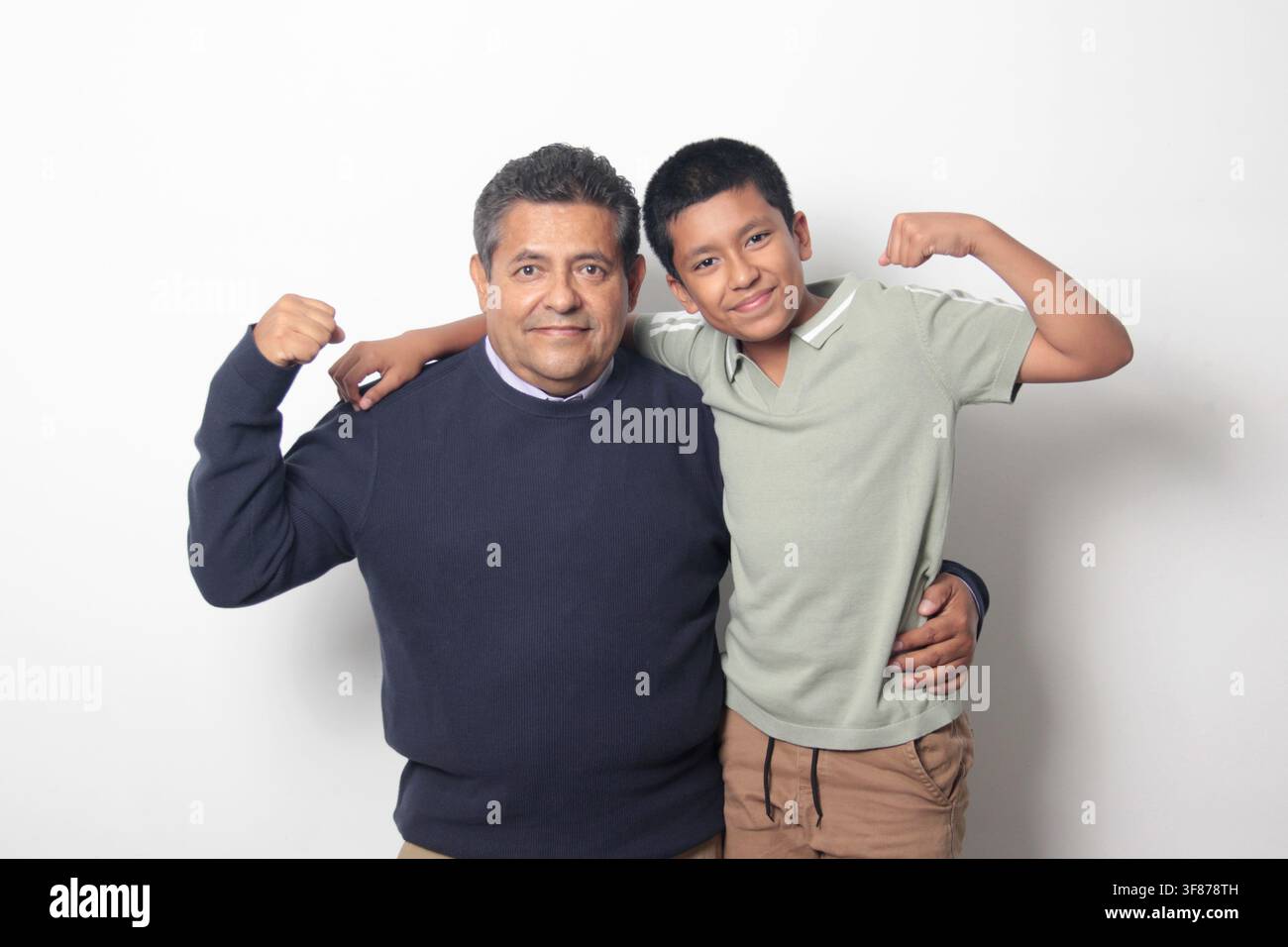 Latino single dad and his 12-year-old Latino son show their love to ...