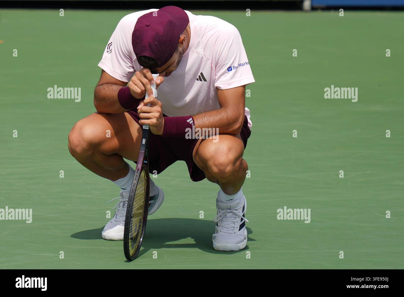 Francisco Cerundolo Of Argentina Reacts To Losing A Point During The