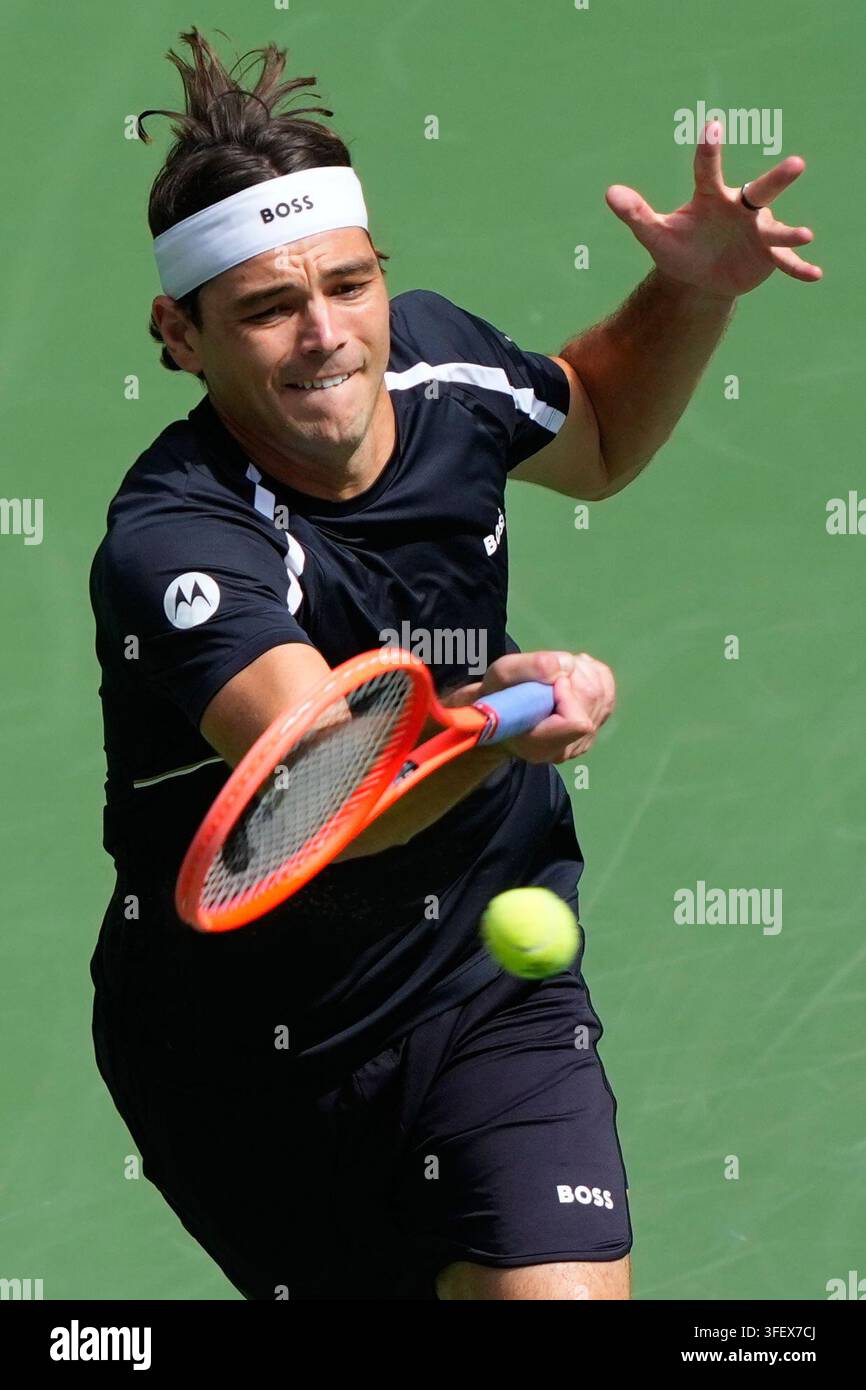 Taylor Fritz Of The United States Returns The Ball To Francisco