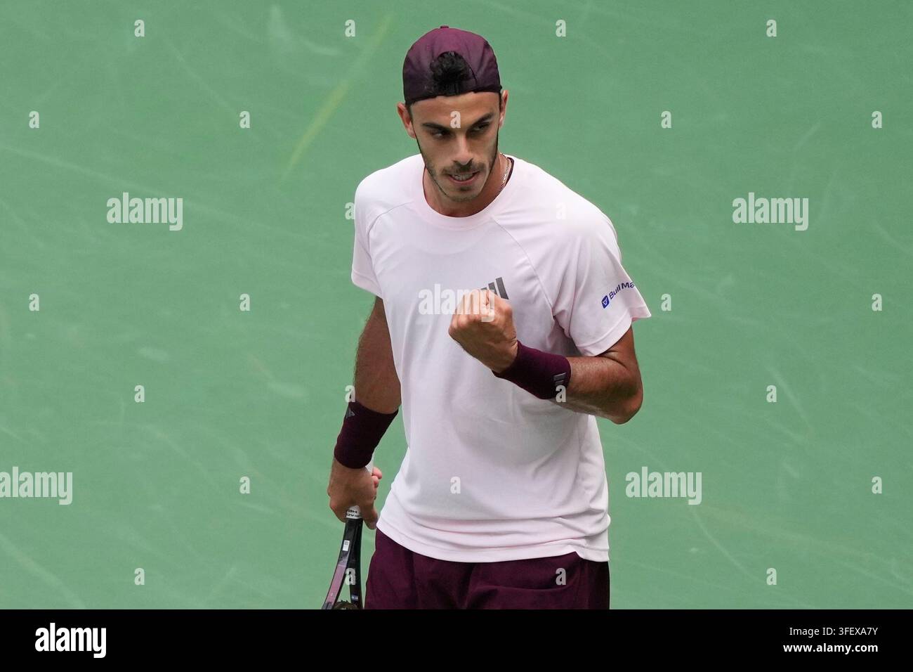 Francisco Cerundolo Of Argentina Reacts During The Third Round Of The