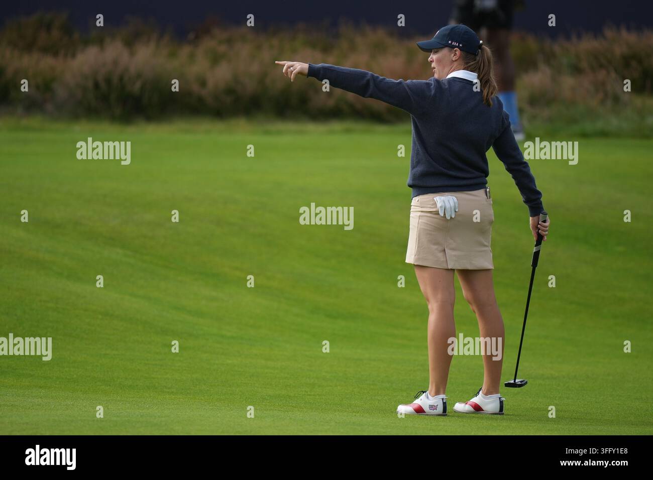 Jennifer Kupcho Of The United States Gestures Before Putting On The