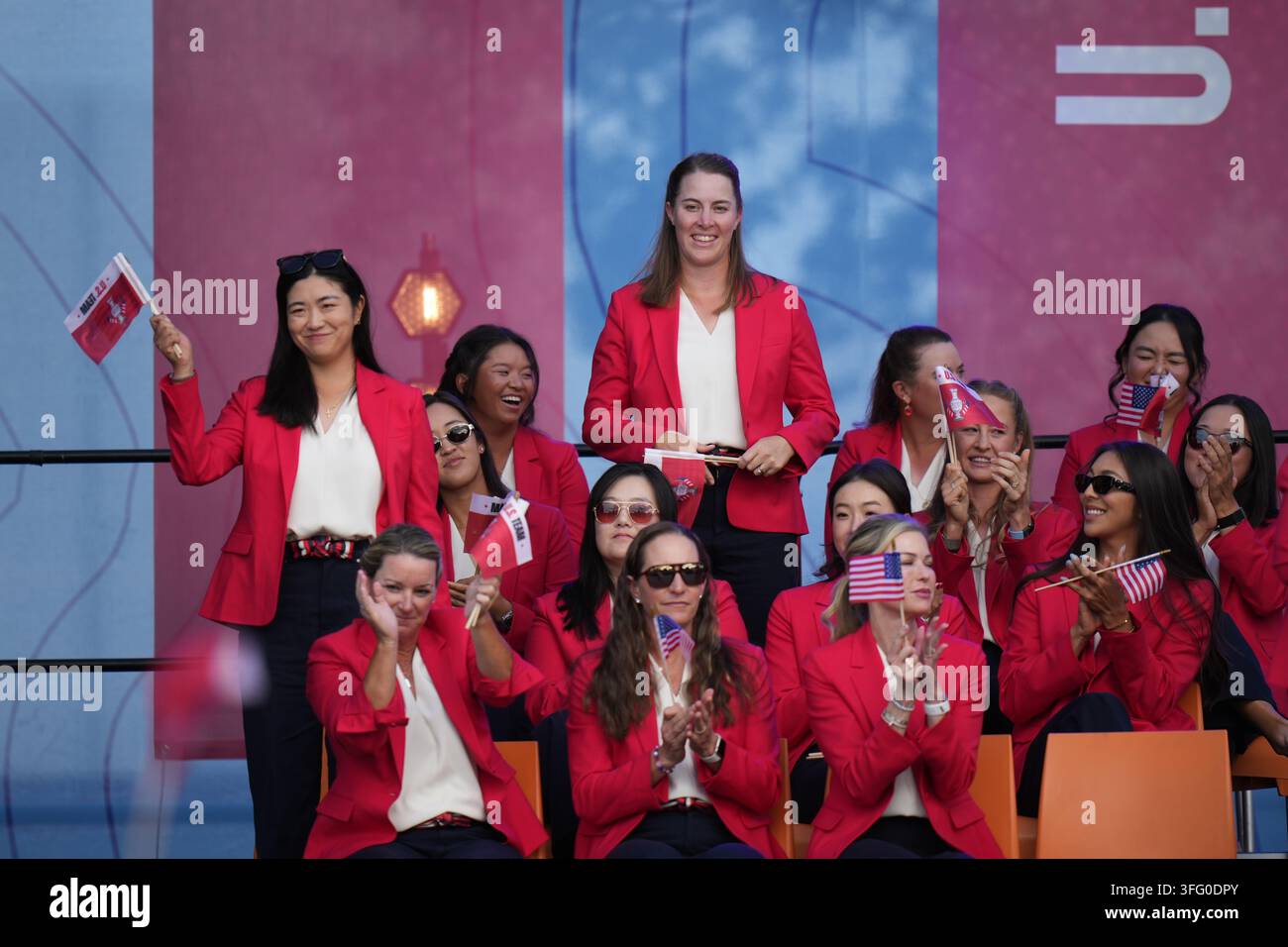 United States Megan Khang Standing Left And Jennifer Kupcho Center