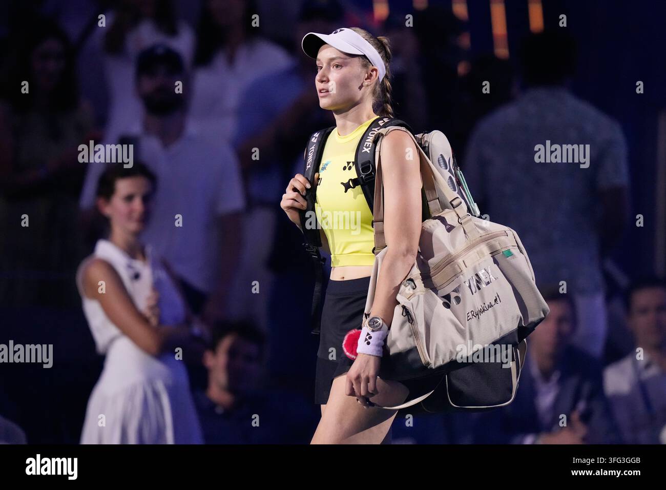 Elena Rybakina Of Kazakhstan Arrives For Her Match Against Coco Gauff