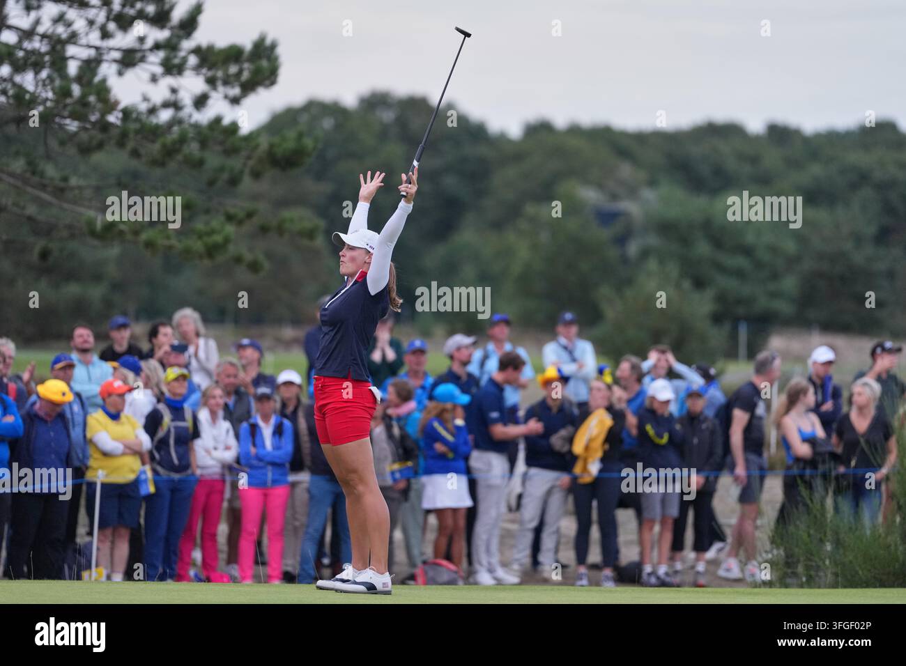 Jennifer Kupcho Of The United States Celebrates After Holing A Putt On