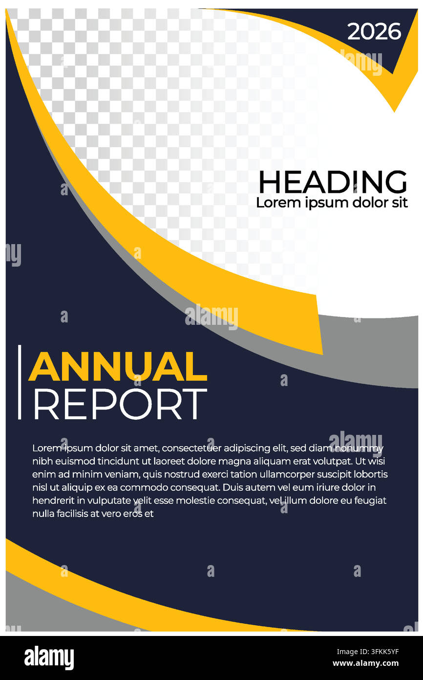 Modern business annual report brochure template featuring a clean and ...