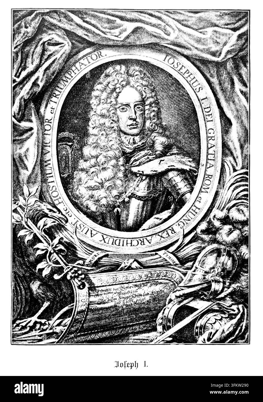 Old Vintage Baroque Engraving of Stock Photo - Alamy