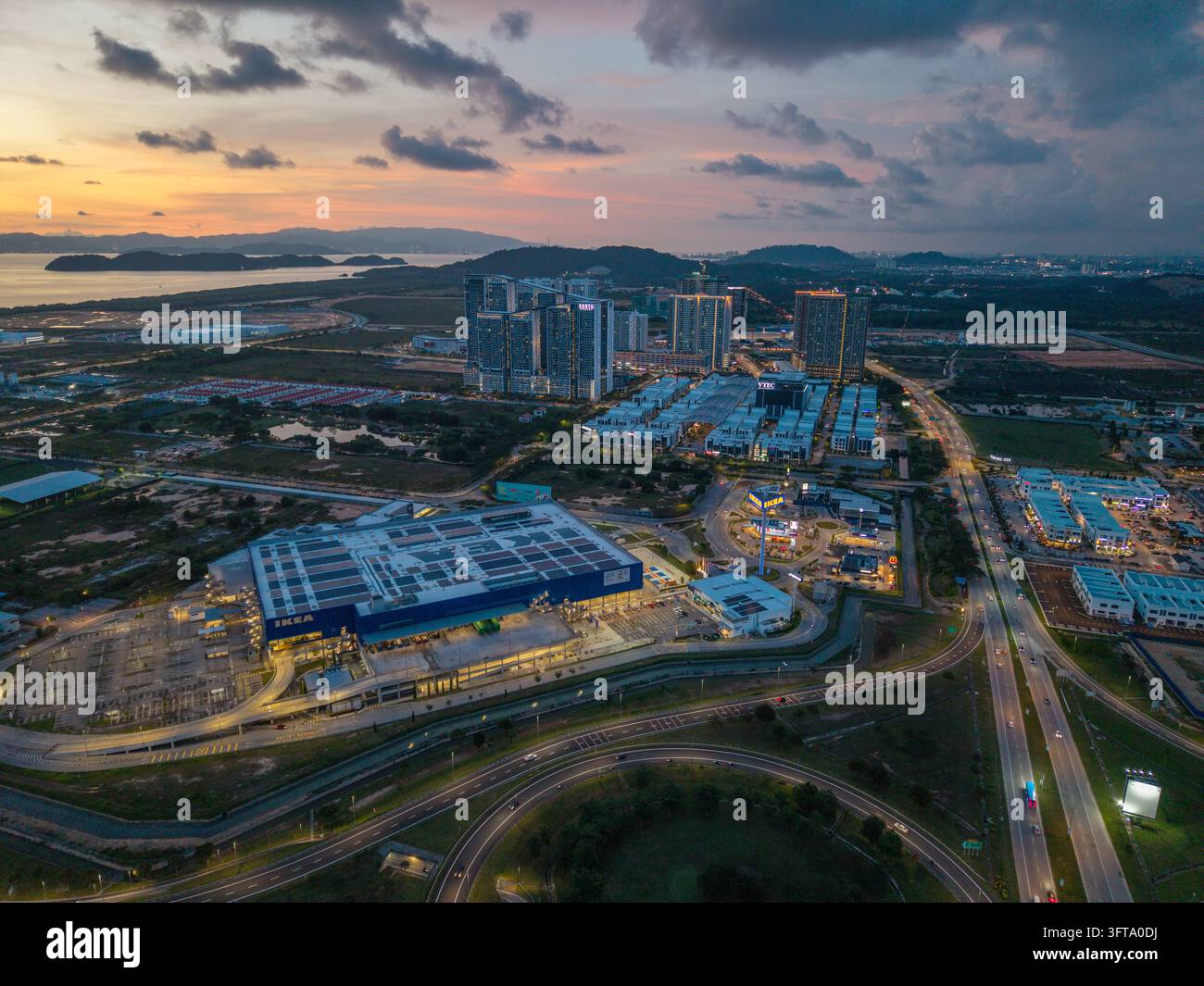 Simpang Ampat, Penang, Malaysia - 05 October 2026: Aerial view of Batu ...