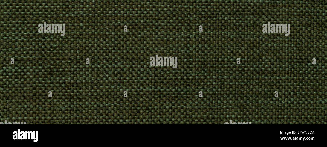Dark olive green woven textile macro texture background. Knitted khaki ...