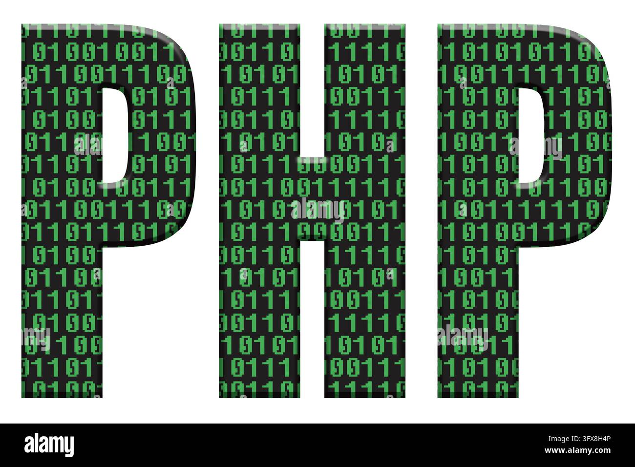 Digital composite. 22nd October 2026 The acronym PHP with an overlay of ...
