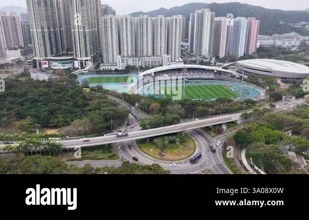 Tseung Kwan O Sports Ground Hong Kong Modern Athletic Facility, Feb 22, 2025 Stock Video Footage ...