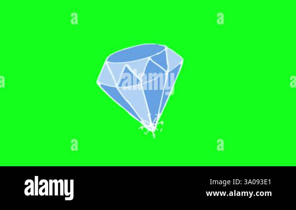 animated diamond on green screen Stock Video Footage - Alamy