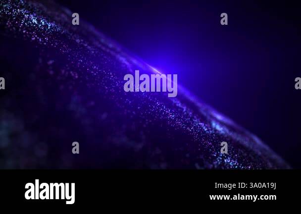 Abstract digital dynamic particle waves with light motion lights ...