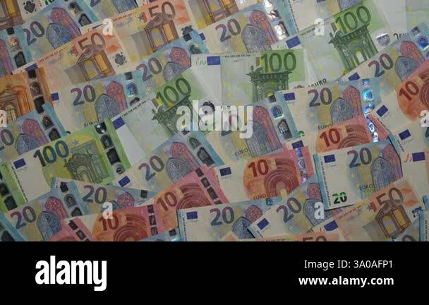 Different of Euro banknotes money. European paper money currency as ...