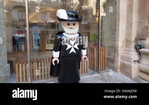 Mdina, Malta 23.11.2024 - Life size Lego man in form of Malta Knight in ...