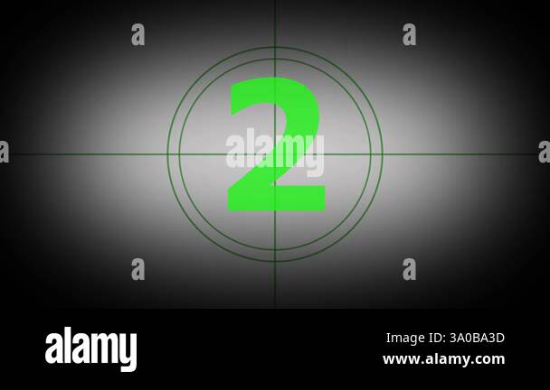 10 seconds vintage film countdown on faded grey background, counting ...