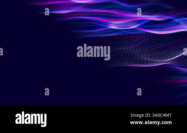 Futuristic technology wave motion with shallow DOF. Digital cyberspace ...