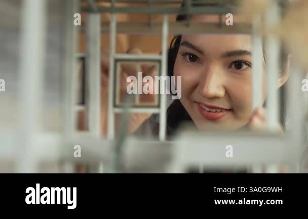 Closeup of professional architect engineer face reviewing house model ...