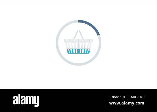 Animated Shopping Basket Loading Progress with an alpha channel on a ...