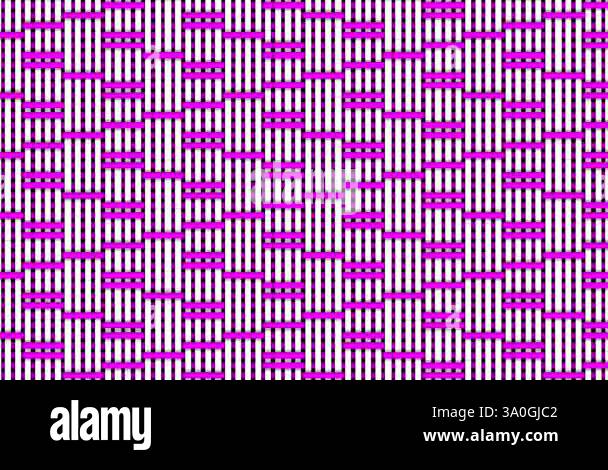 Pink and white abstract art of horizontal and vertical lines moving ...