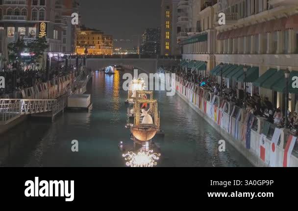 Doha, Qatar-December 4 2022: Qarnevale Quartier in Qanat Quartier , the ...