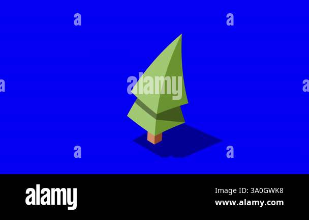 Isometric tree animation. Tree isometric elements. Isometric tree ...