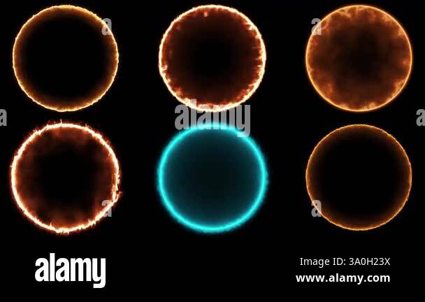 A stunning 4K digital animation featuring different styles of circular ...