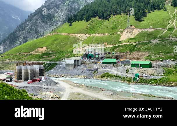 Sonamarg, Kashmir, India 20 July 2022. View of the Sonamarg tunnel East ...