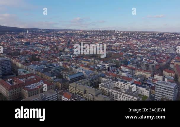 Stuttgart cityscape unfolding from aerial perspective, showcasing ...