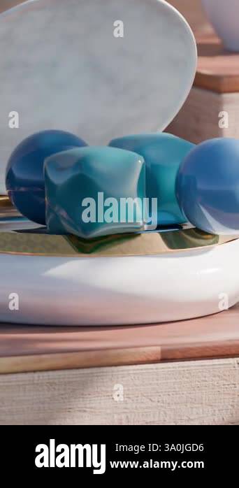 Inflating shapes surprise Loop 3D staisfying animation Stock Video ...