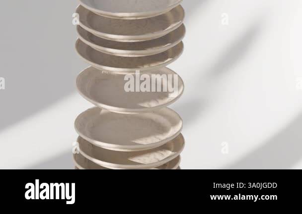 3D animation of breaking plates Stock Video Footage - Alamy