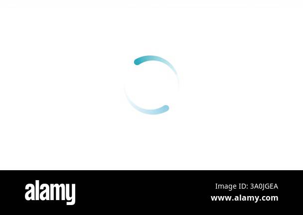 A transparent loading animation featuring gradient curved segments ...