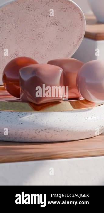 Inflating shapes surprise Loop 3D staisfying animation Stock Video ...