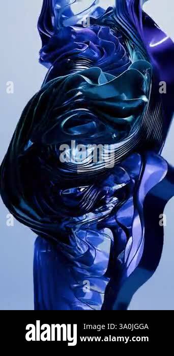 Floating Cloth 3D abstract animation Stock Video Footage - Alamy